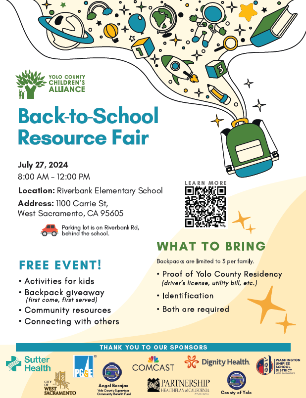 Back-to-School Resource Fair - Yolo County Children's Alliance